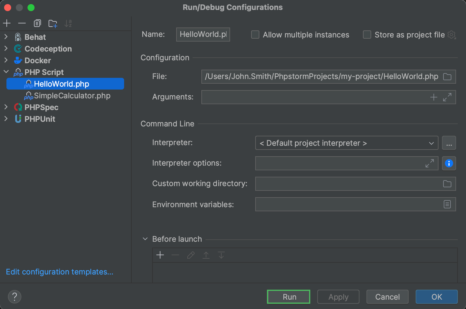 Run applications | PhpStorm Documentation