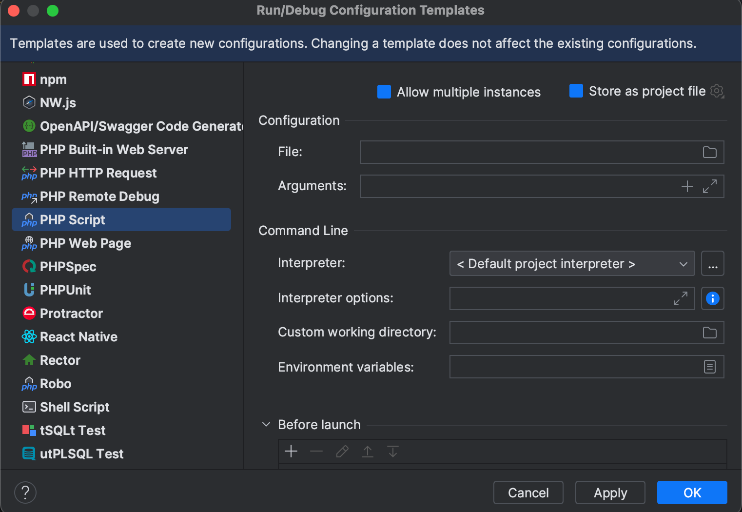 Run/debug configurations | PhpStorm Documentation