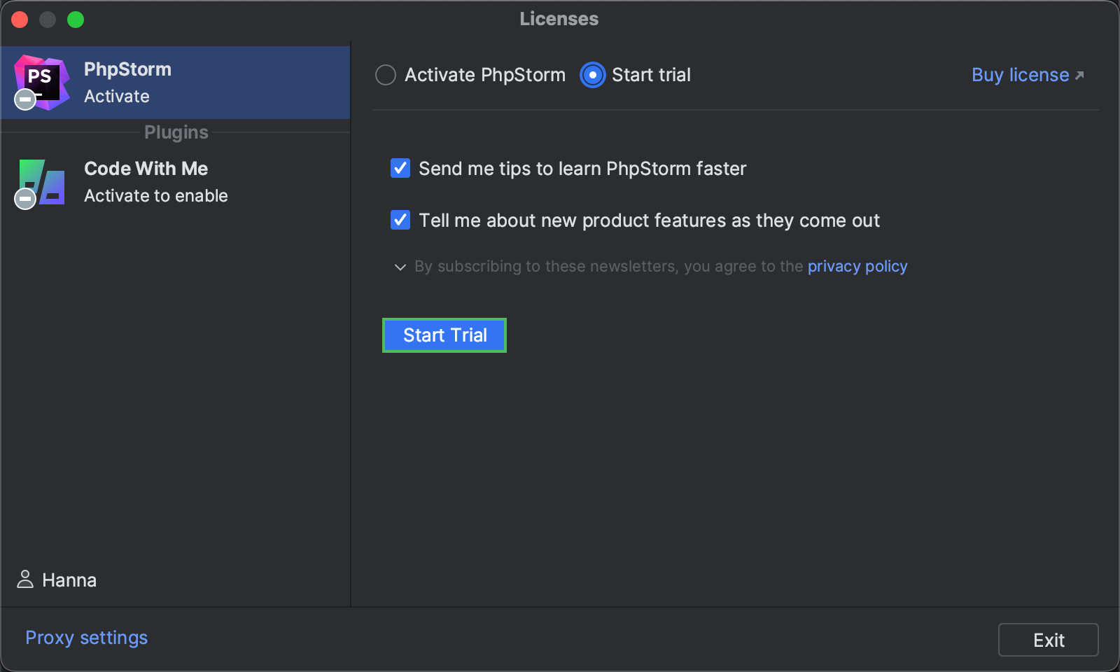 Register PhpStorm | PhpStorm Documentation