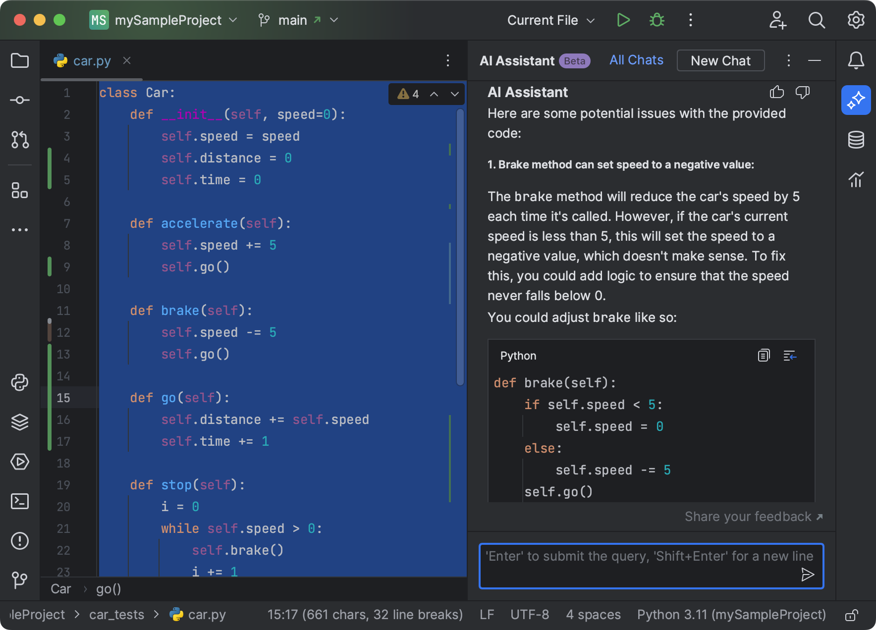 AI Assistant | PyCharm Documentation