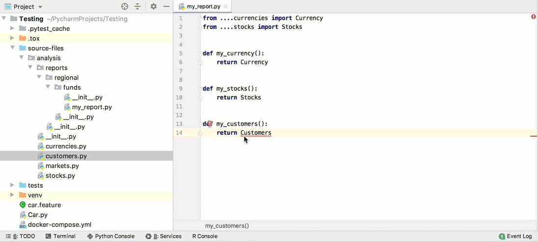 Auto import | PyCharm Documentation