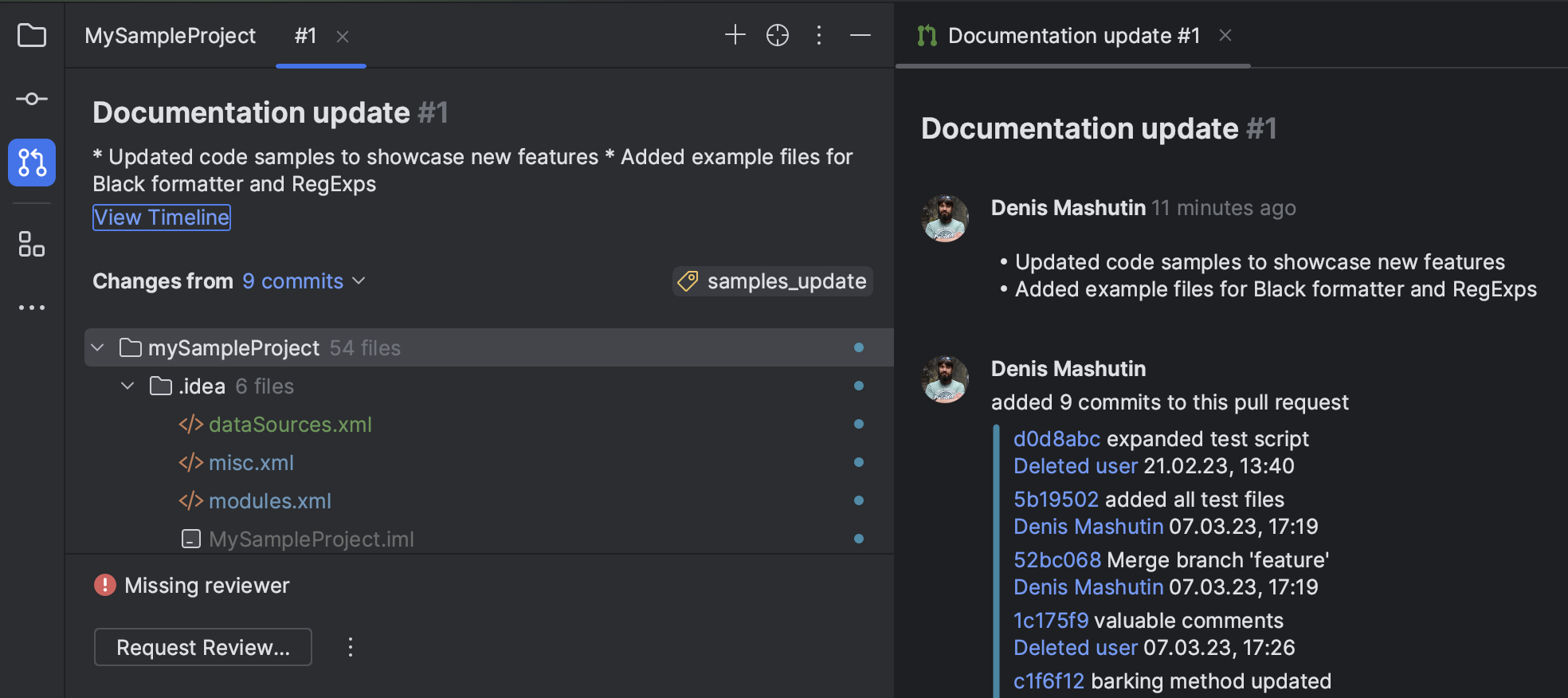 Work with GitHub pull requests | PyCharm Documentation