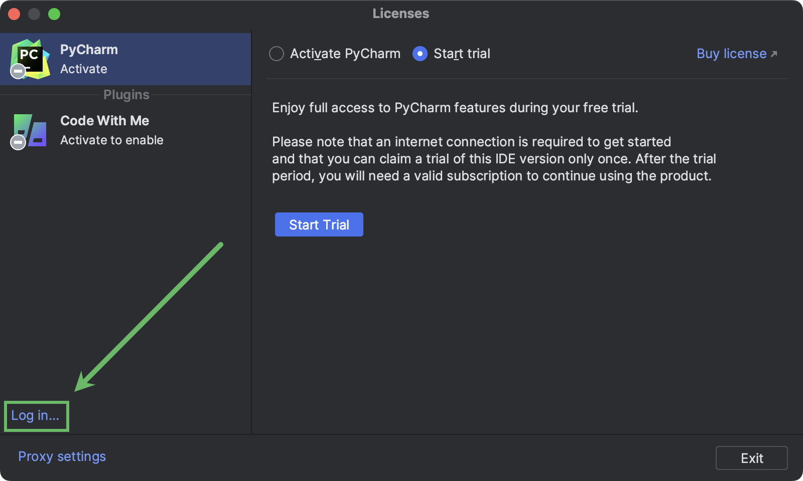 Register PyCharm | PyCharm Documentation