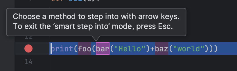 Step through the program | PyCharm Documentation