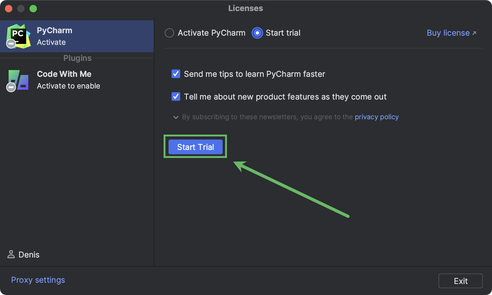 Register PyCharm | PyCharm Documentation