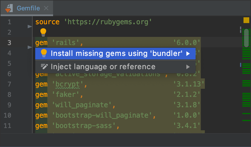 Bundler | RubyMine Documentation