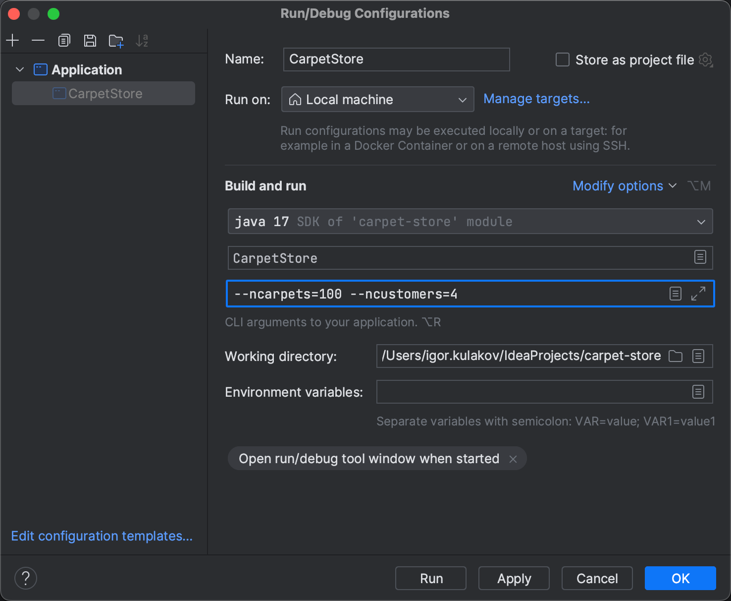 Run applications | IntelliJ IDEA Documentation