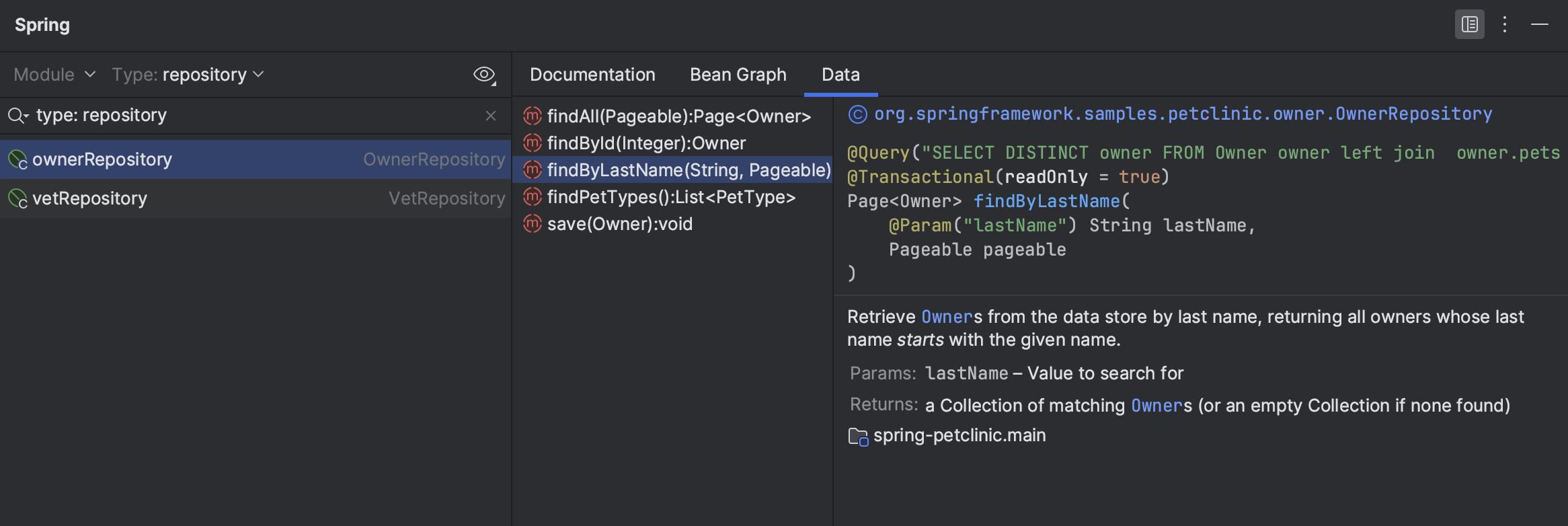 Spring tool window | IntelliJ IDEA Documentation