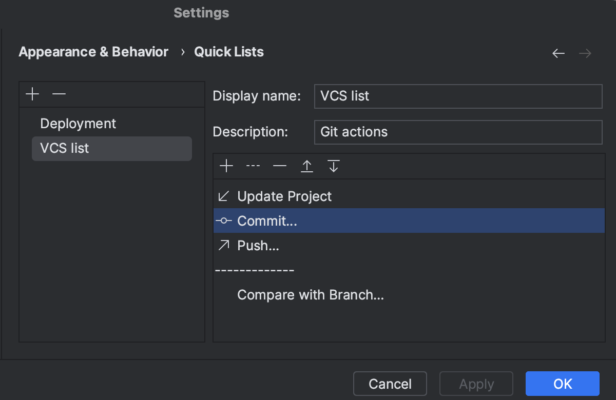 Menus and toolbars | WebStorm Documentation