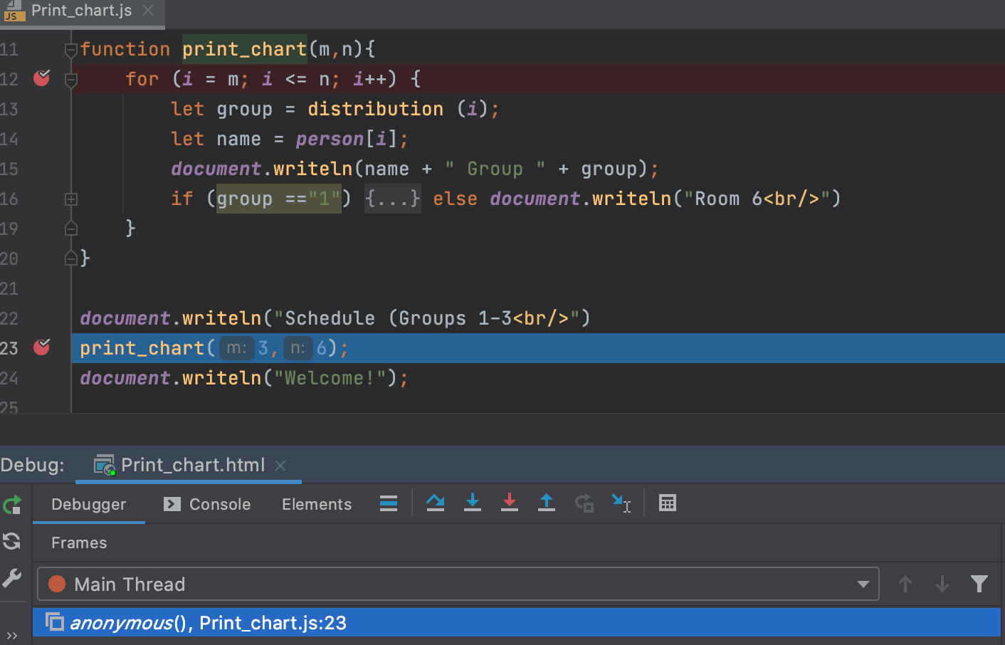 Step through the program | WebStorm Documentation