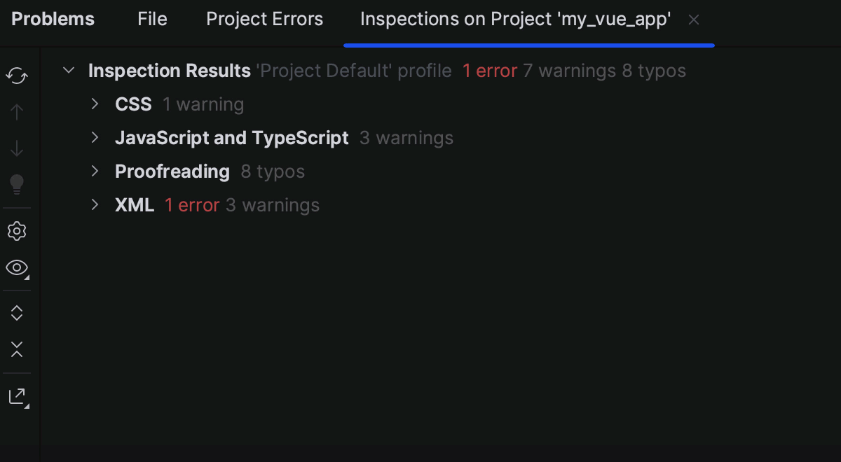 Get results and fix problems | WebStorm Documentation