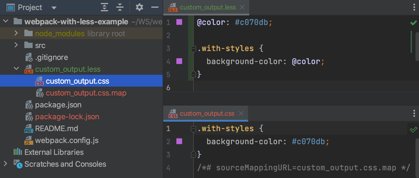 Sass, SCSS, and Less | WebStorm Documentation