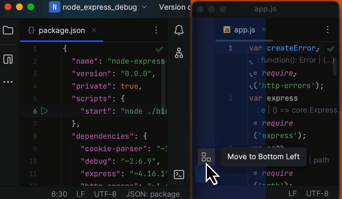 Arrange tool windows | WebStorm Documentation