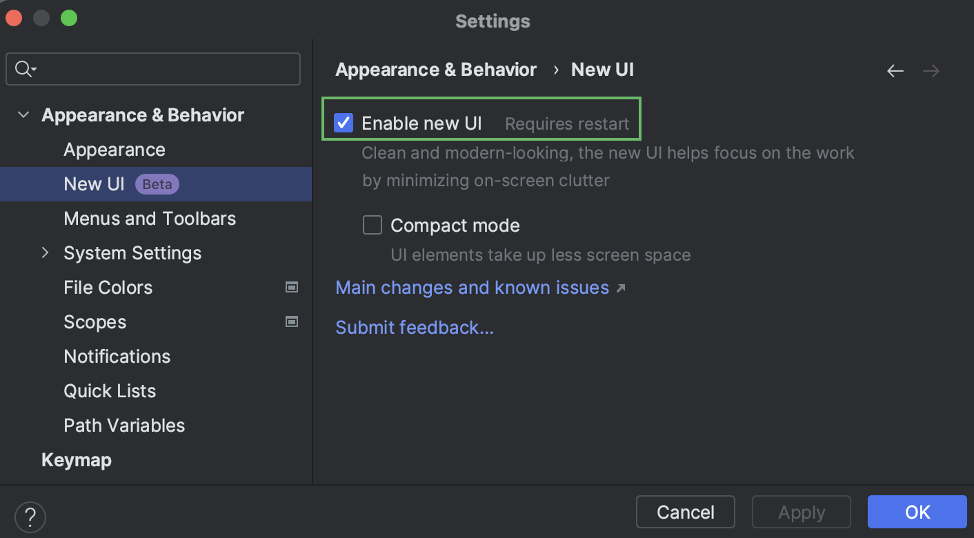 New UI | WebStorm Documentation