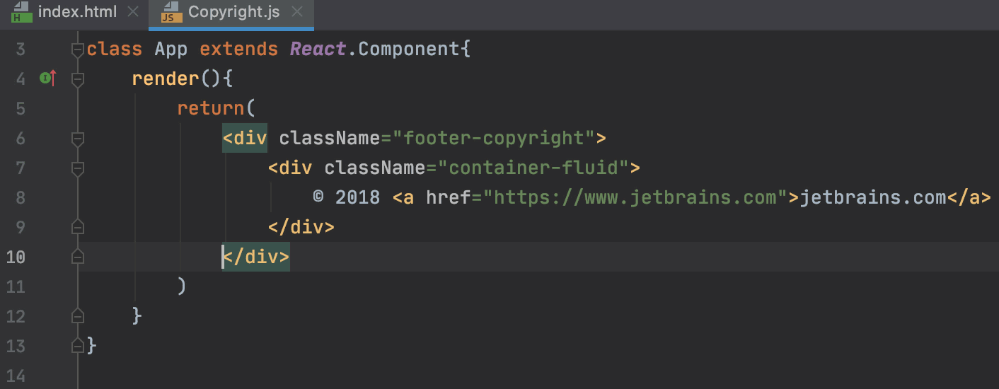 React | WebStorm Documentation