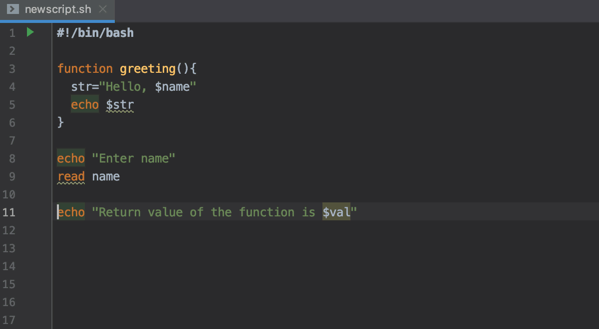 Shell scripts | WebStorm Documentation