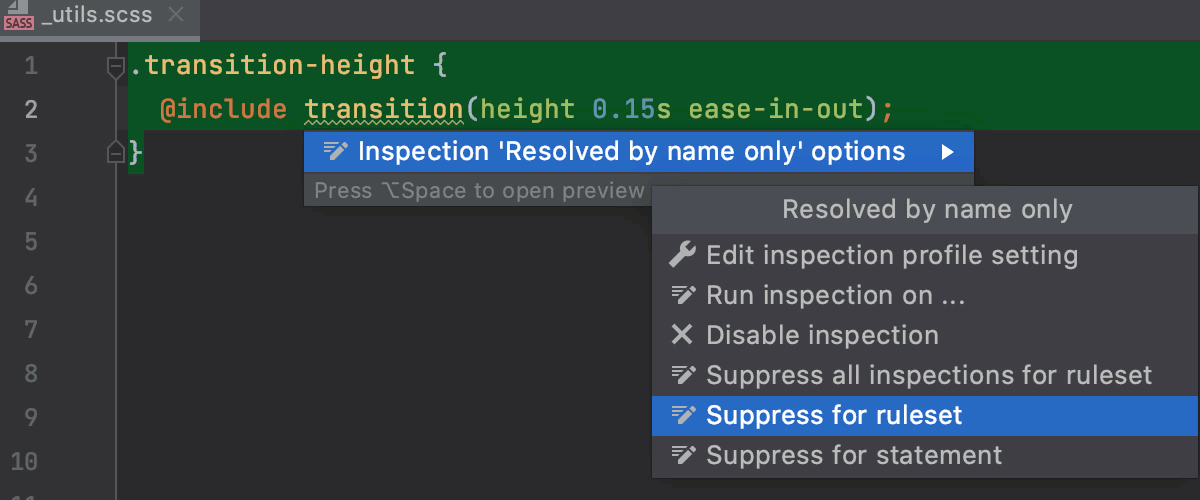 Disabling and enabling inspections | PhpStorm Documentation