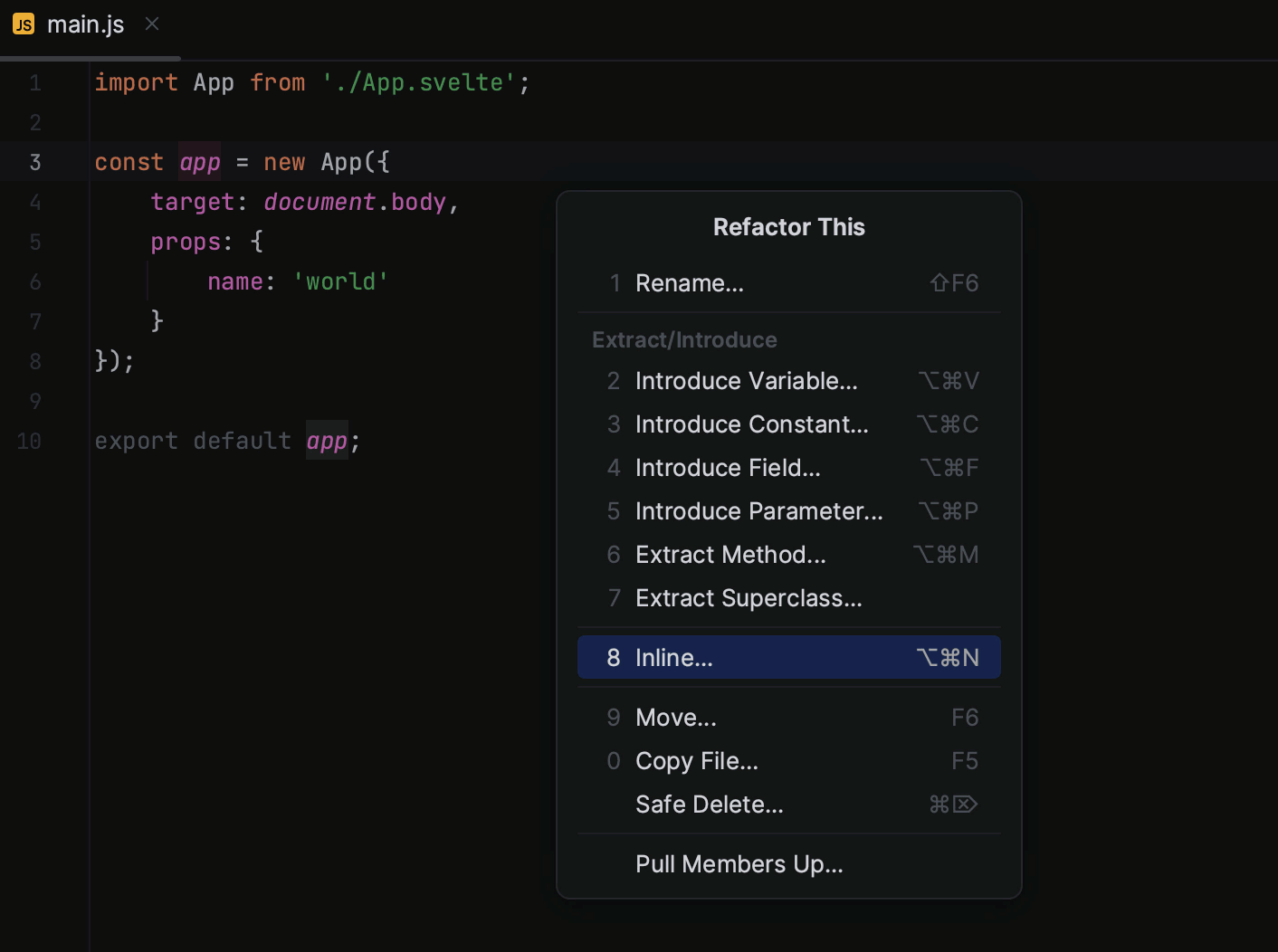 Svelte | WebStorm Documentation