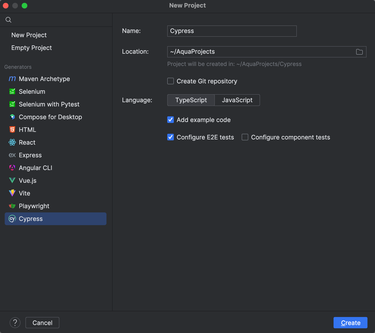 Cypress | PyCharm Documentation