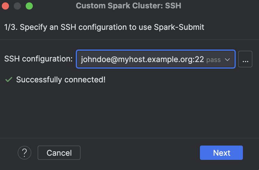 Custom Spark cluster | PyCharm Documentation