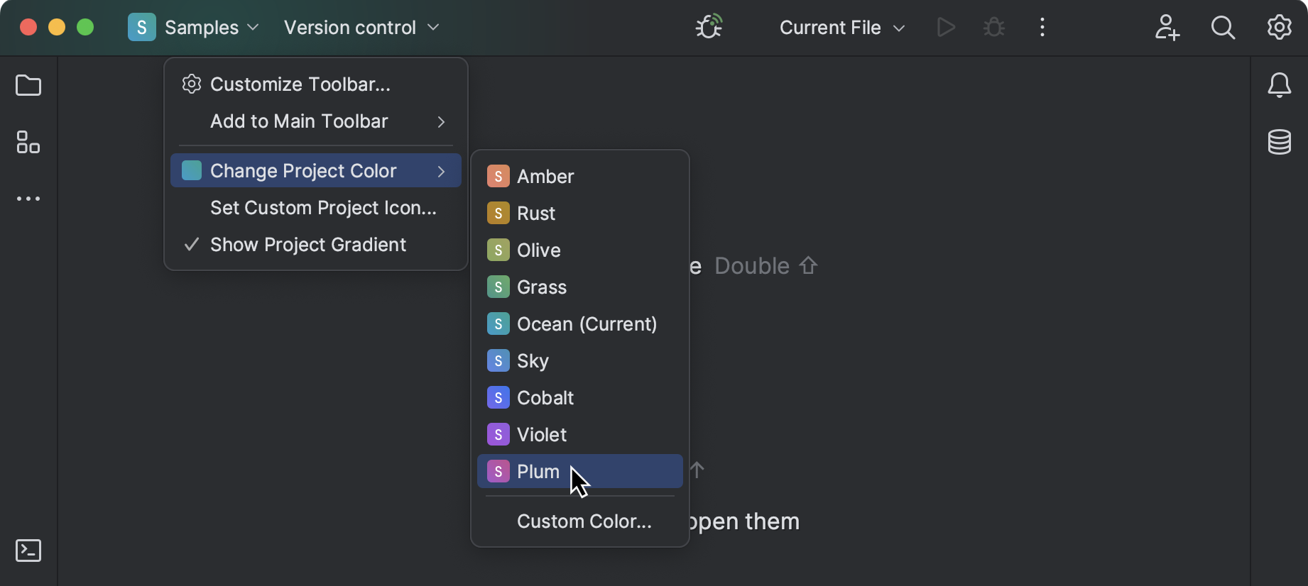Menus and toolbars | IntelliJ IDEA Documentation