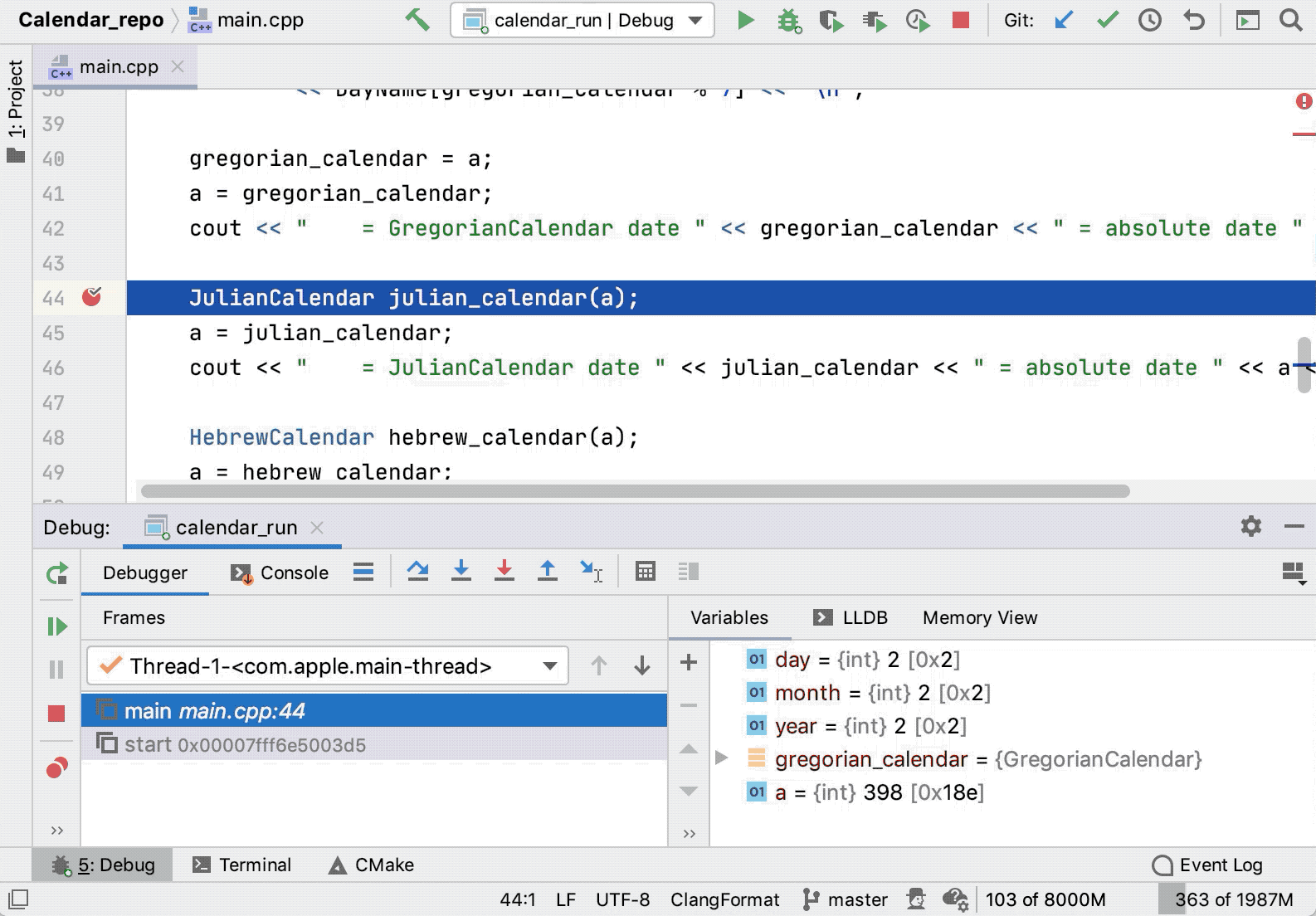 Disassembly view | CLion Documentation