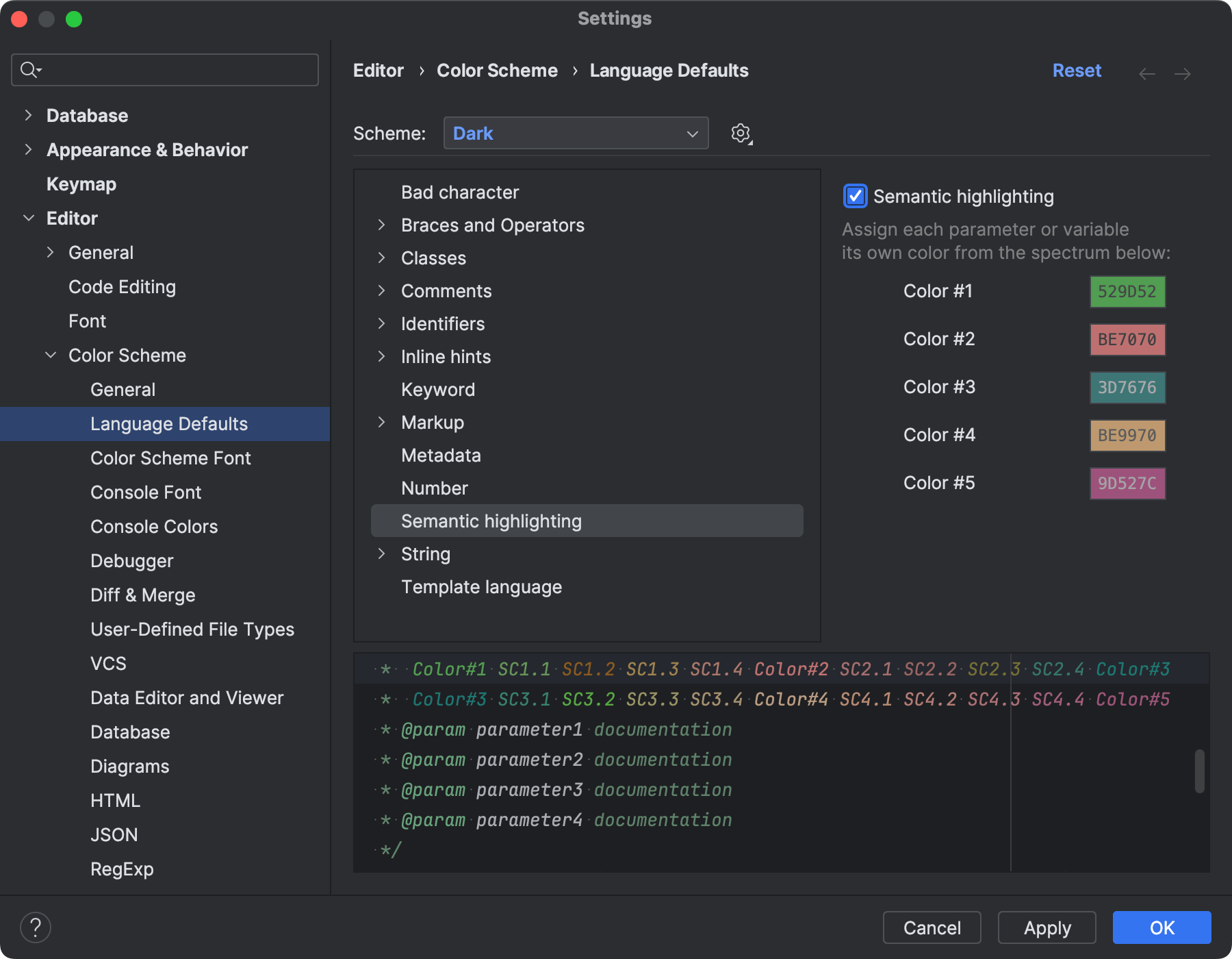 Colors and fonts | DataGrip Documentation