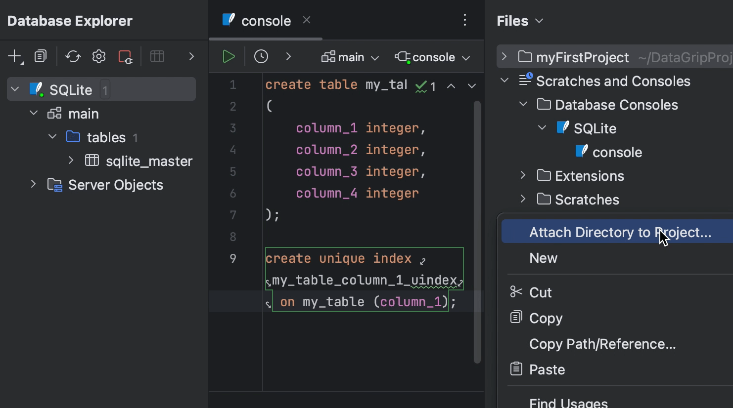 User files | DataGrip Documentation