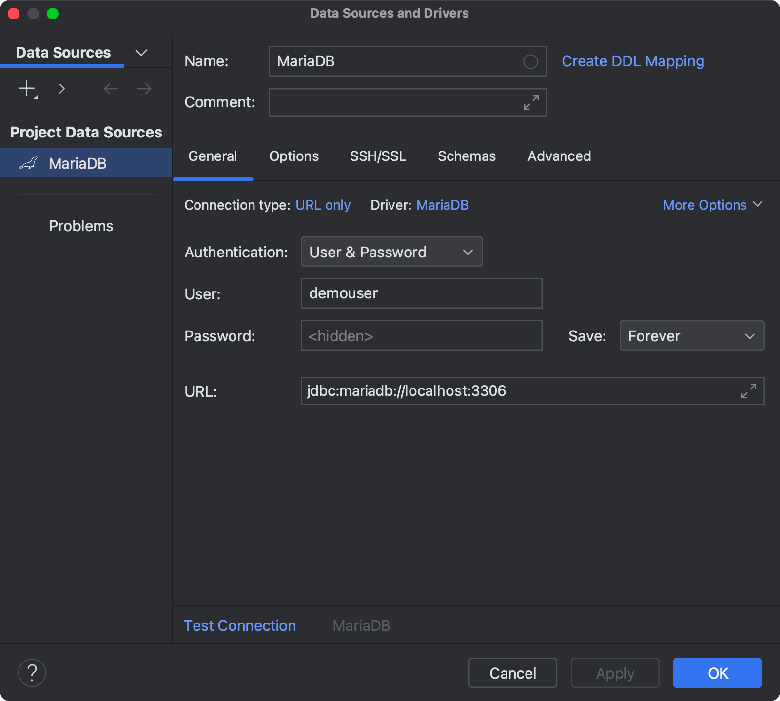 MariaDB | PyCharm Documentation