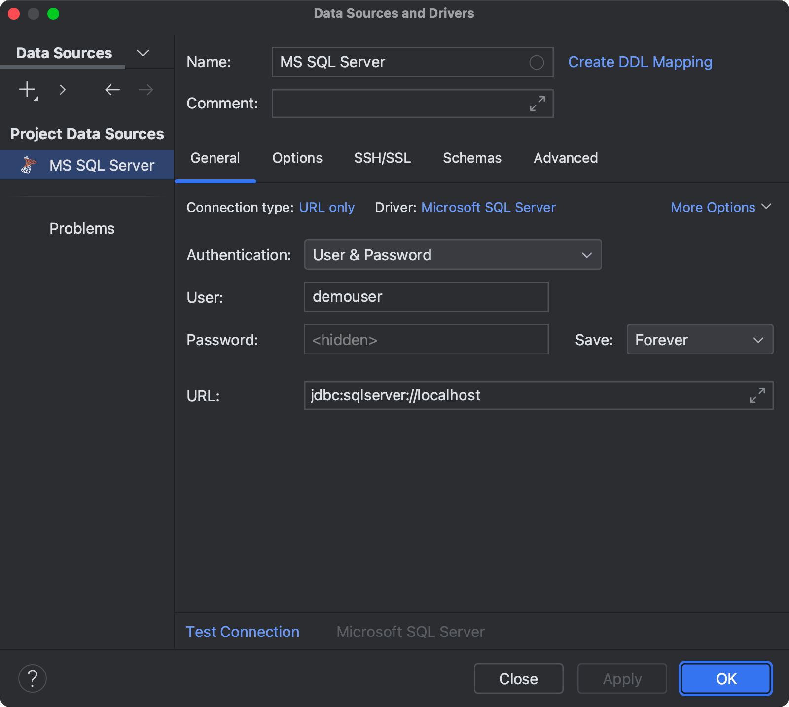 Microsoft SQL Server | PyCharm Documentation
