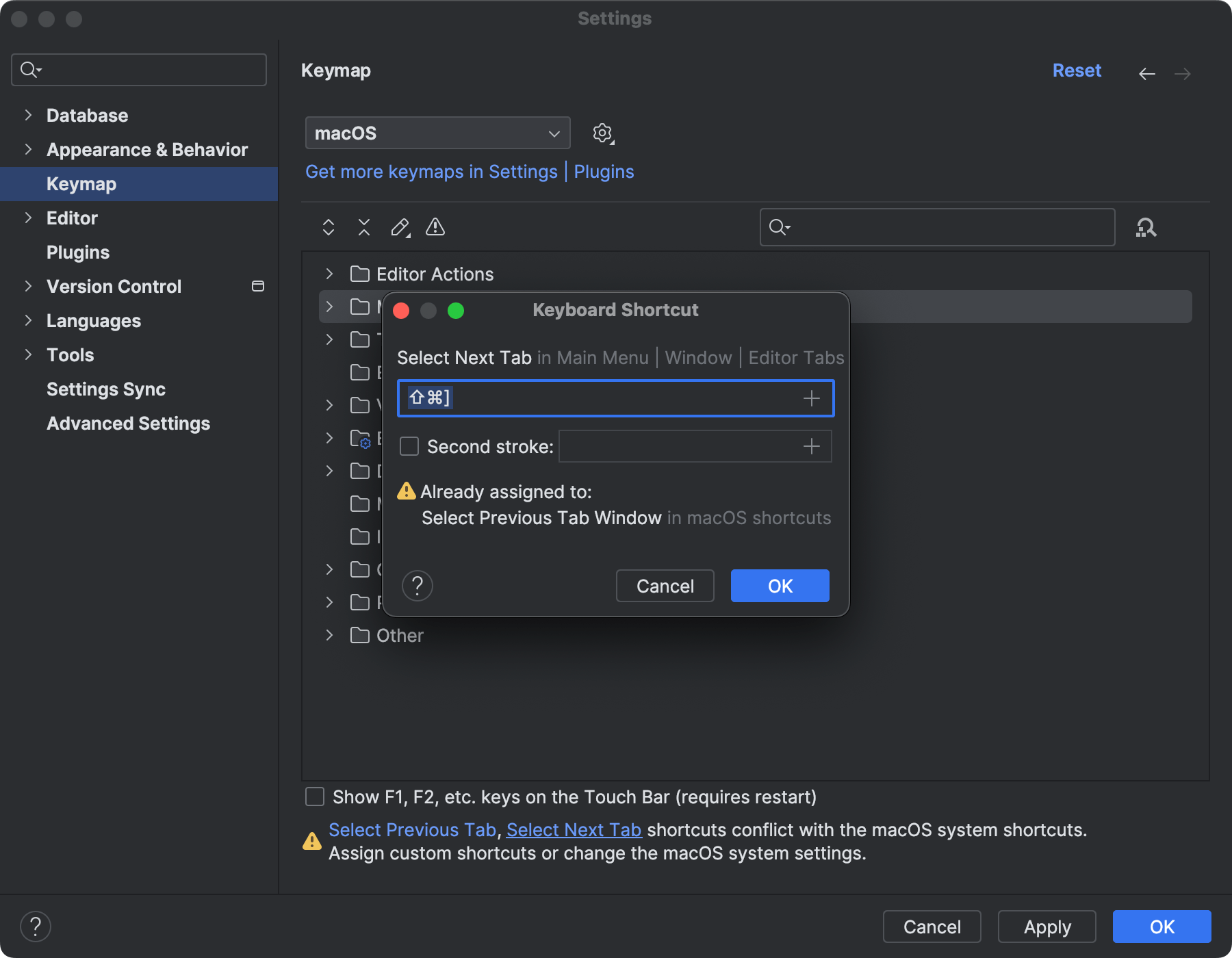 Configure keyboard shortcuts | DataGrip Documentation