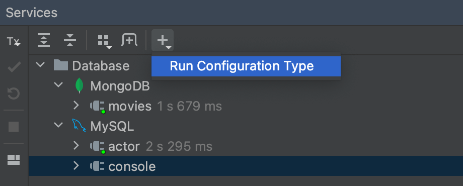 Services tool window | DataGrip Documentation