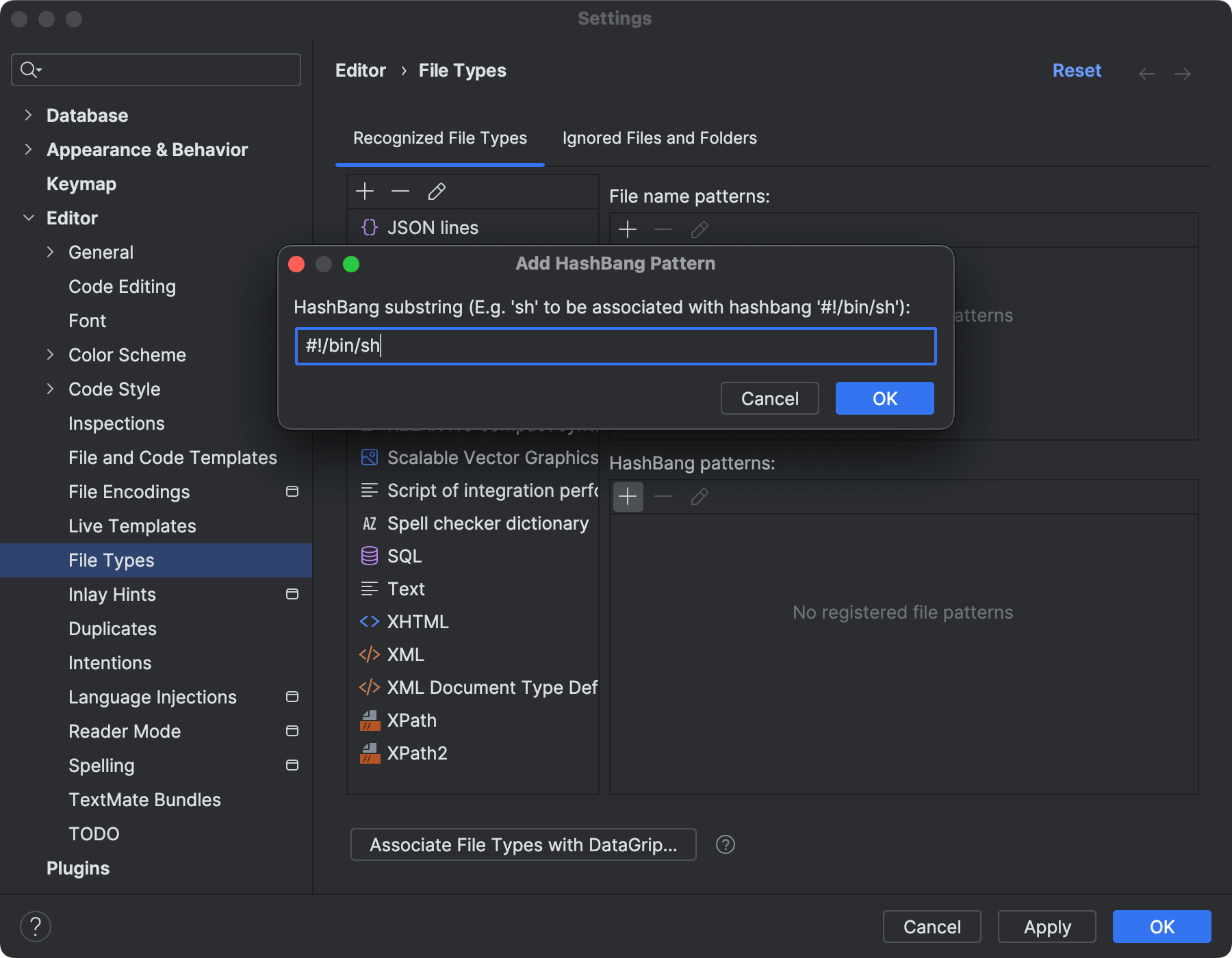 File type associations | DataGrip Documentation