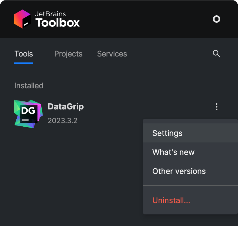 Increase the memory heap of the IDE | DataGrip Documentation
