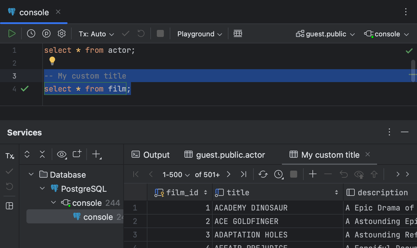 Output and Results | IntelliJ IDEA Documentation
