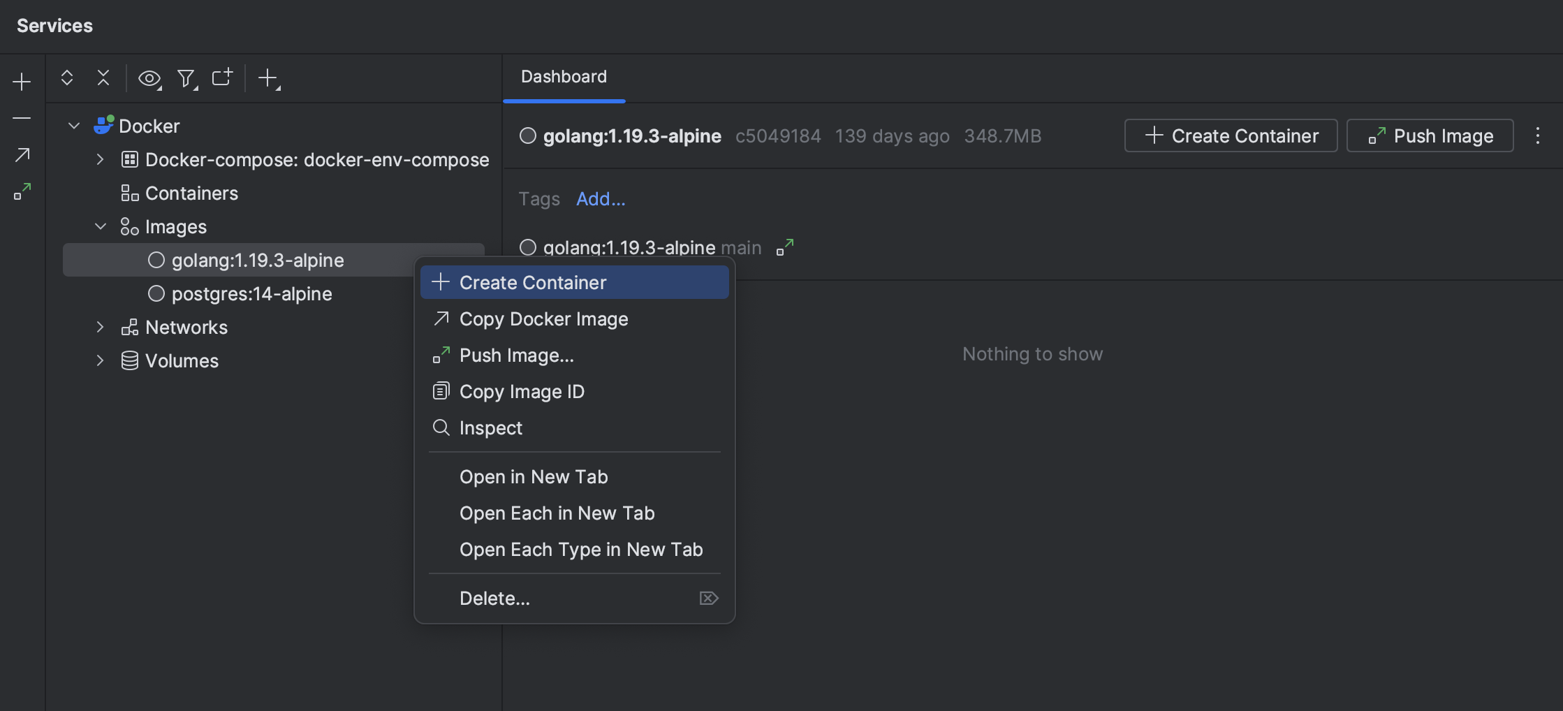 Docker containers | GoLand Documentation
