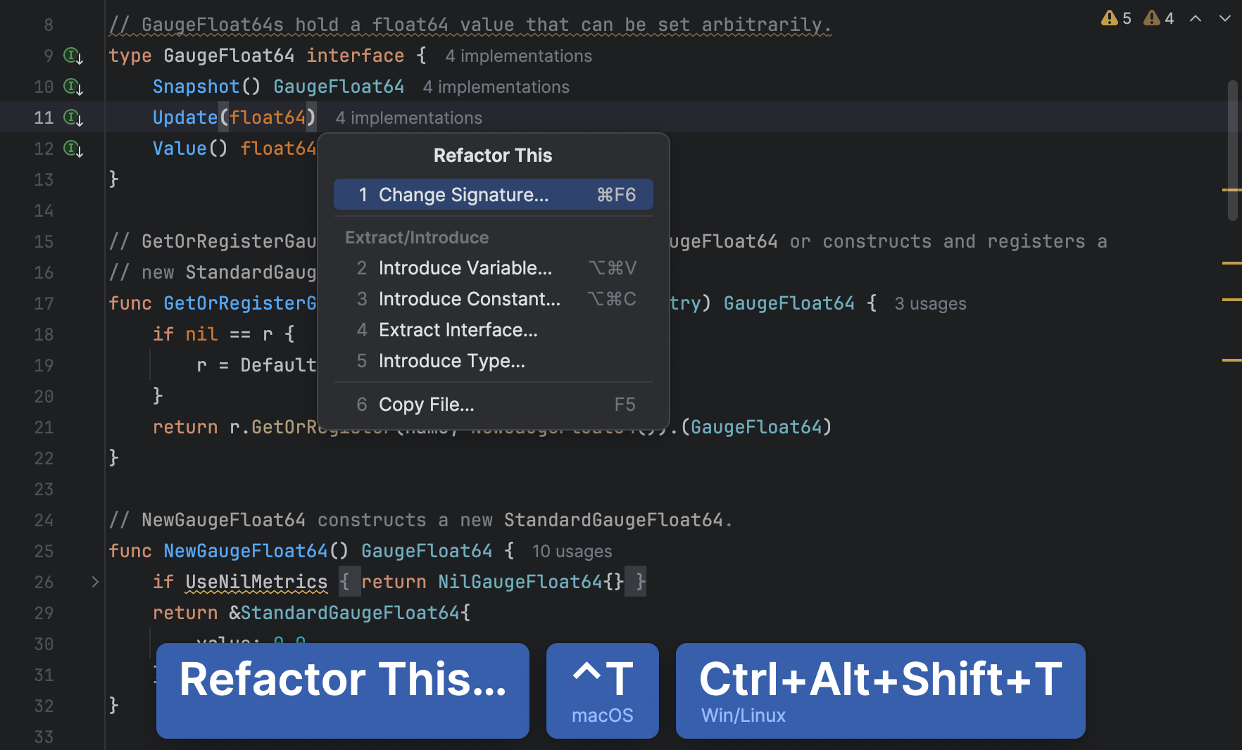 Presentation Assistant | GoLand Documentation