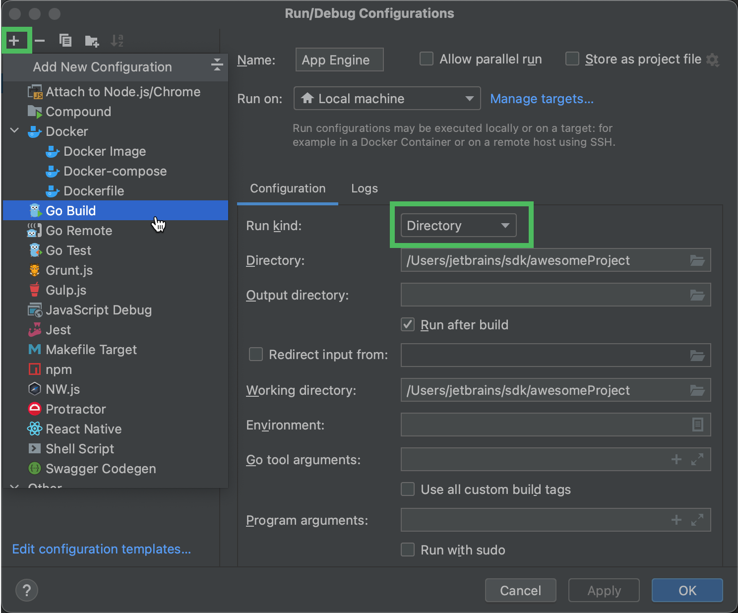 App Engine | GoLand Documentation