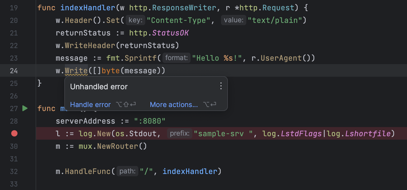 Code inspections | GoLand Documentation