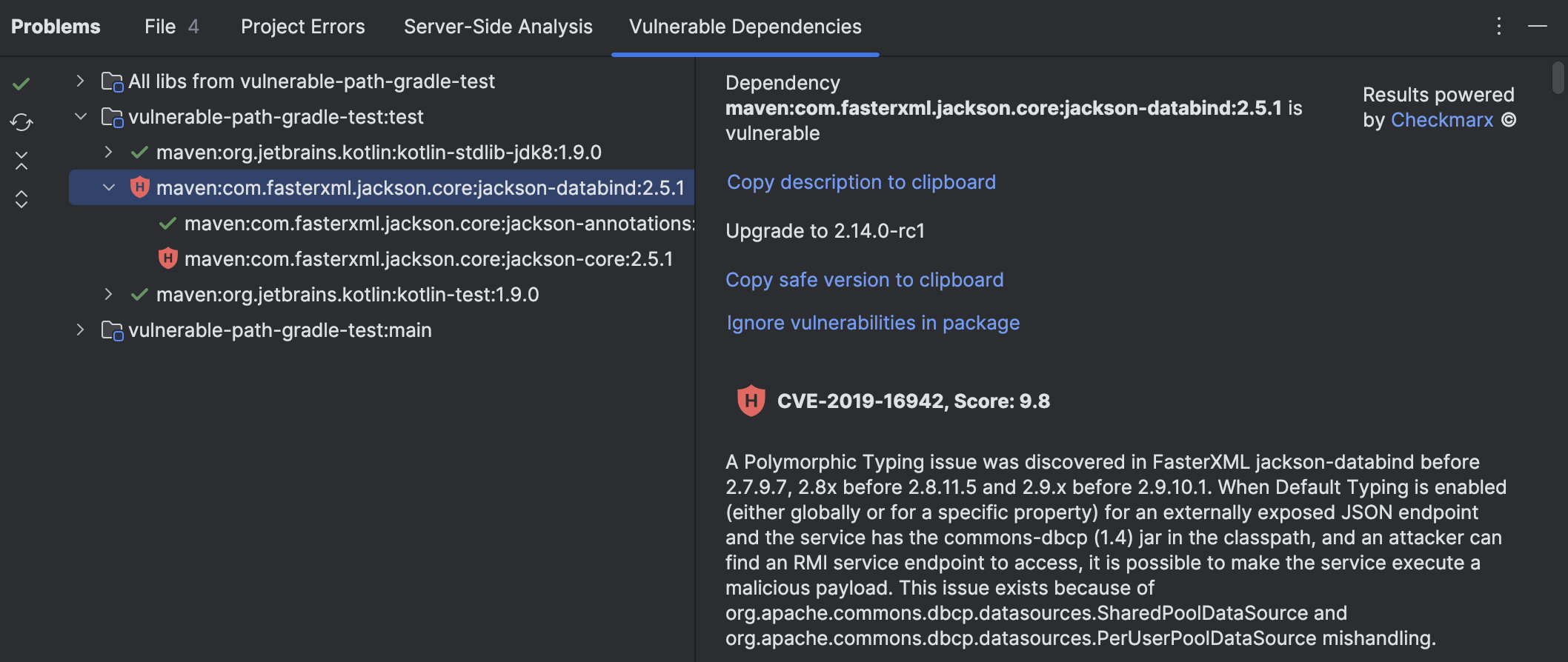 Vulnerable dependencies | IntelliJ IDEA Documentation