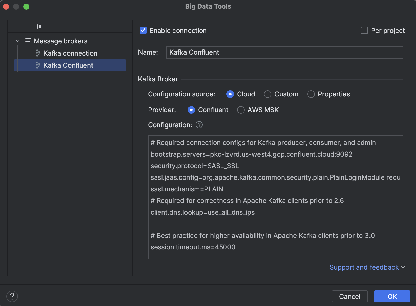 Kafka | IntelliJ IDEA Documentation