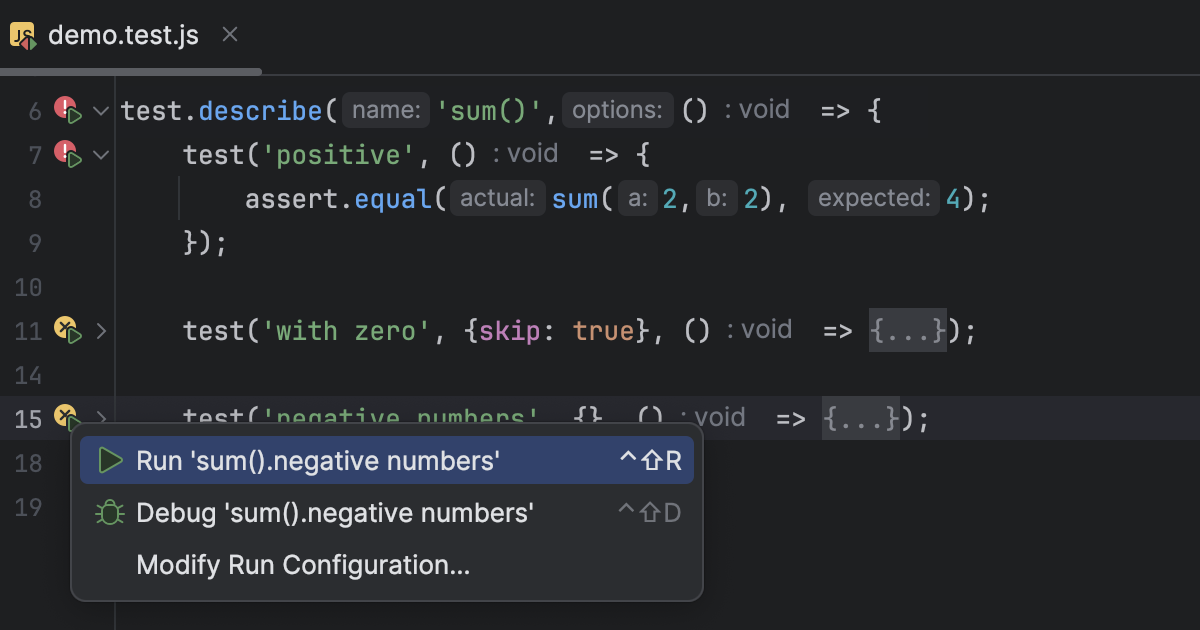Testing Node.js | IntelliJ IDEA Documentation