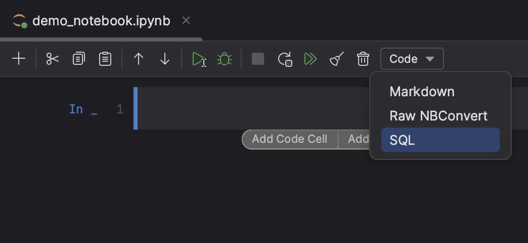 Work With Sql Cells Dataspell Documentation