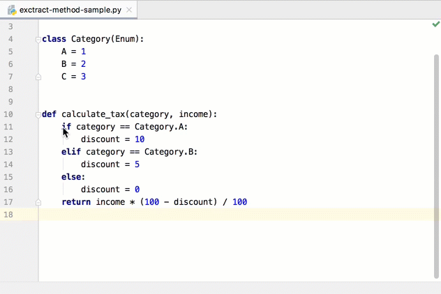 Extract method | PyCharm Documentation