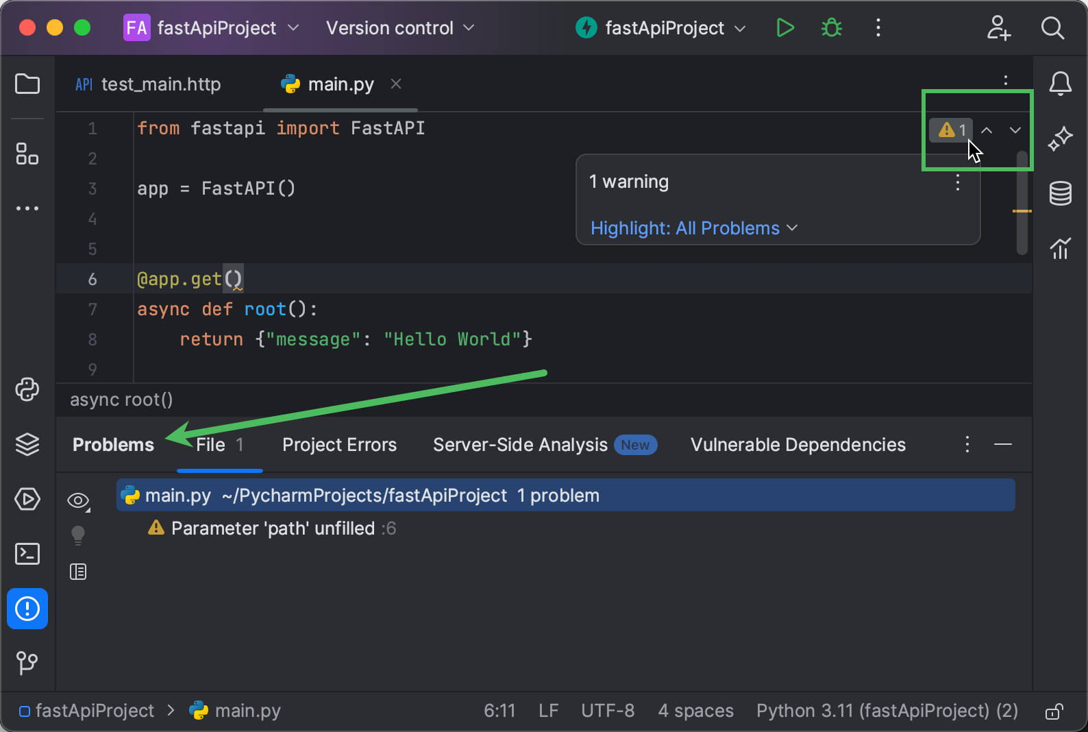 FastAPI | PyCharm Documentation