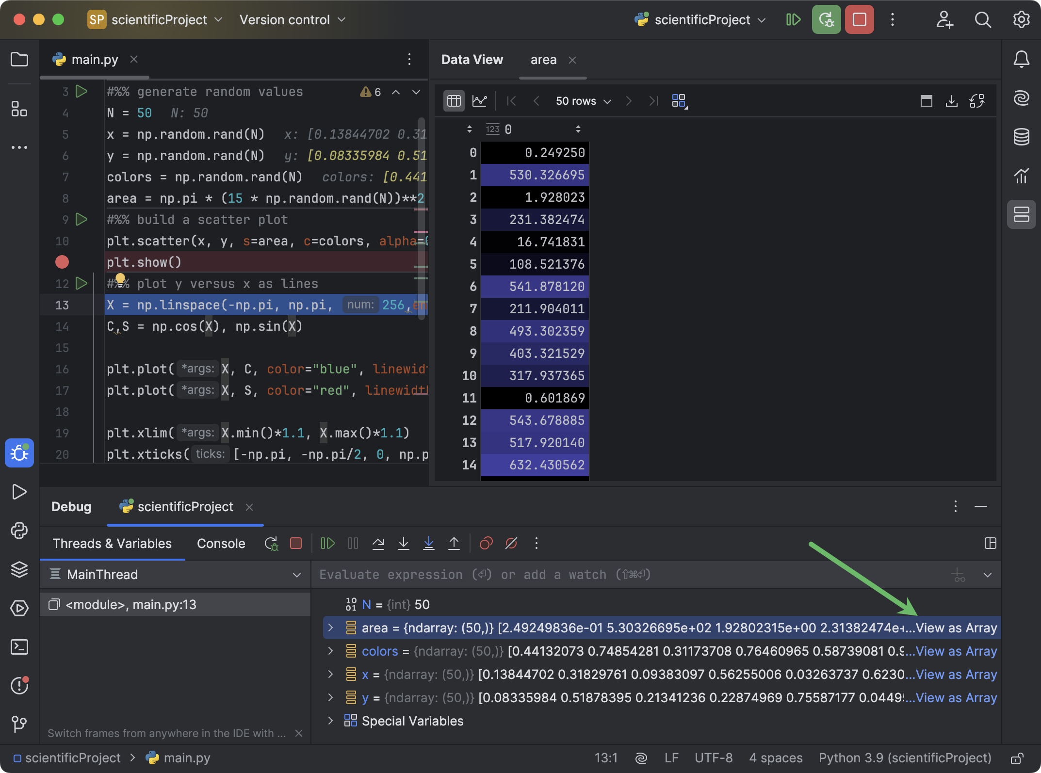 Scientific project tutorial | IntelliJ IDEA Documentation