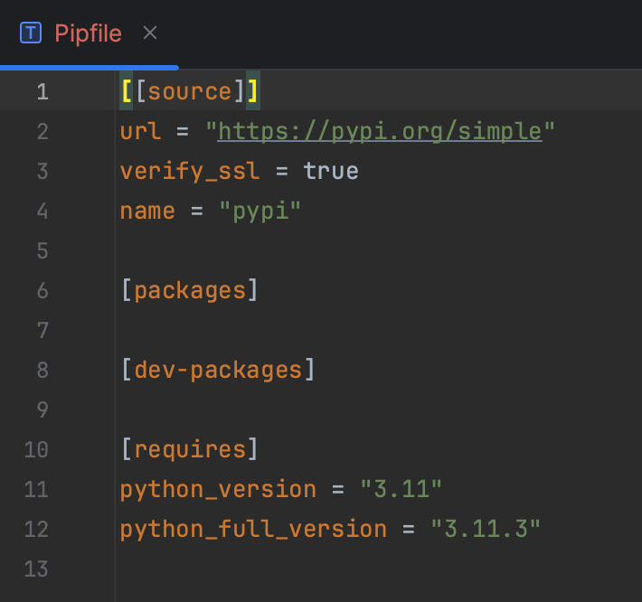 Use Pipfile | PyCharm Documentation