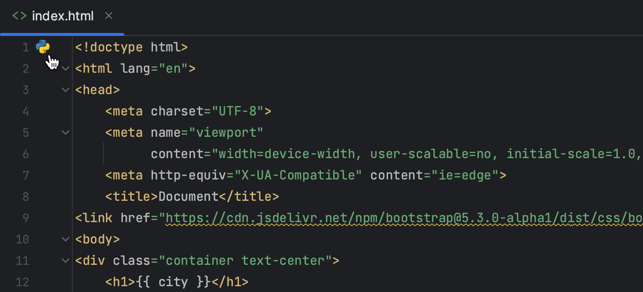 Navigate between templates and views | PyCharm Documentation