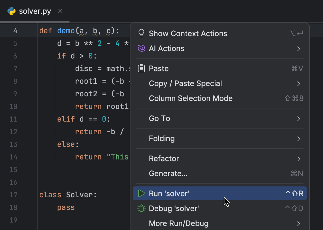 Code Running Assistance | PyCharm Documentation