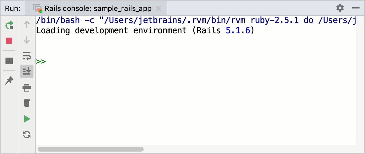 Rails console | RubyMine Documentation
